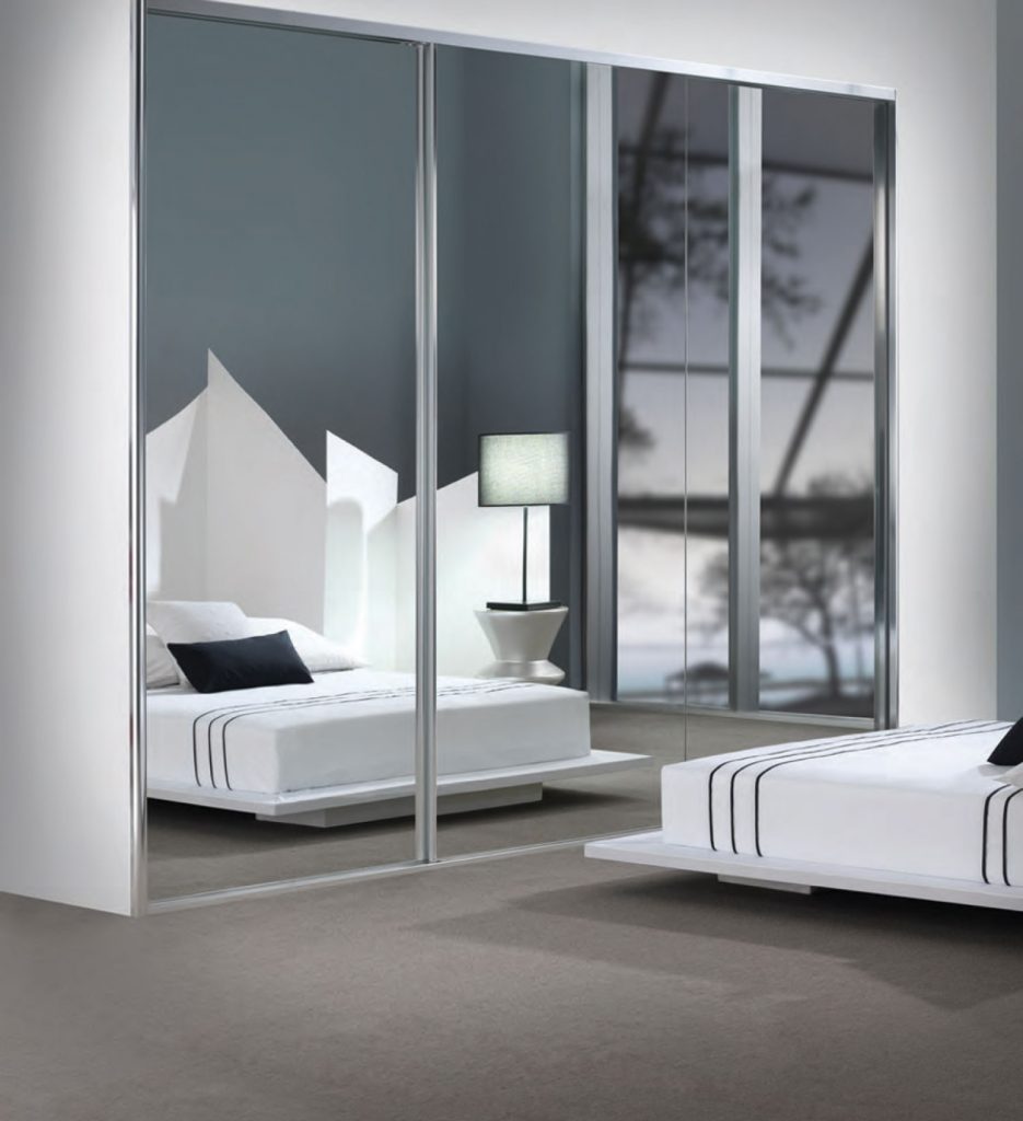Fineline Sliding Mirror & Glass Wardrobe Door System